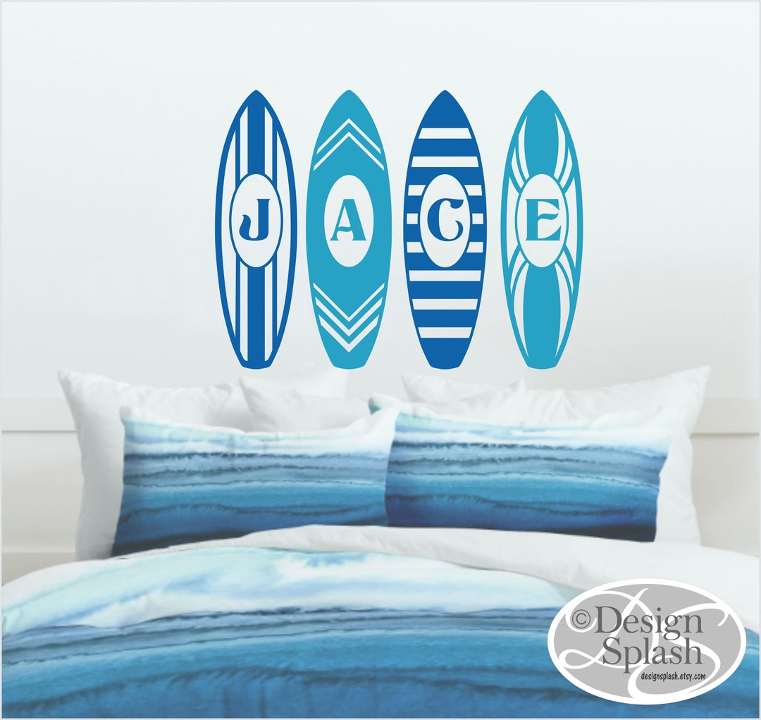 Personalized Surfer Beach Name, 24 Individual Letter Surfboards to ...