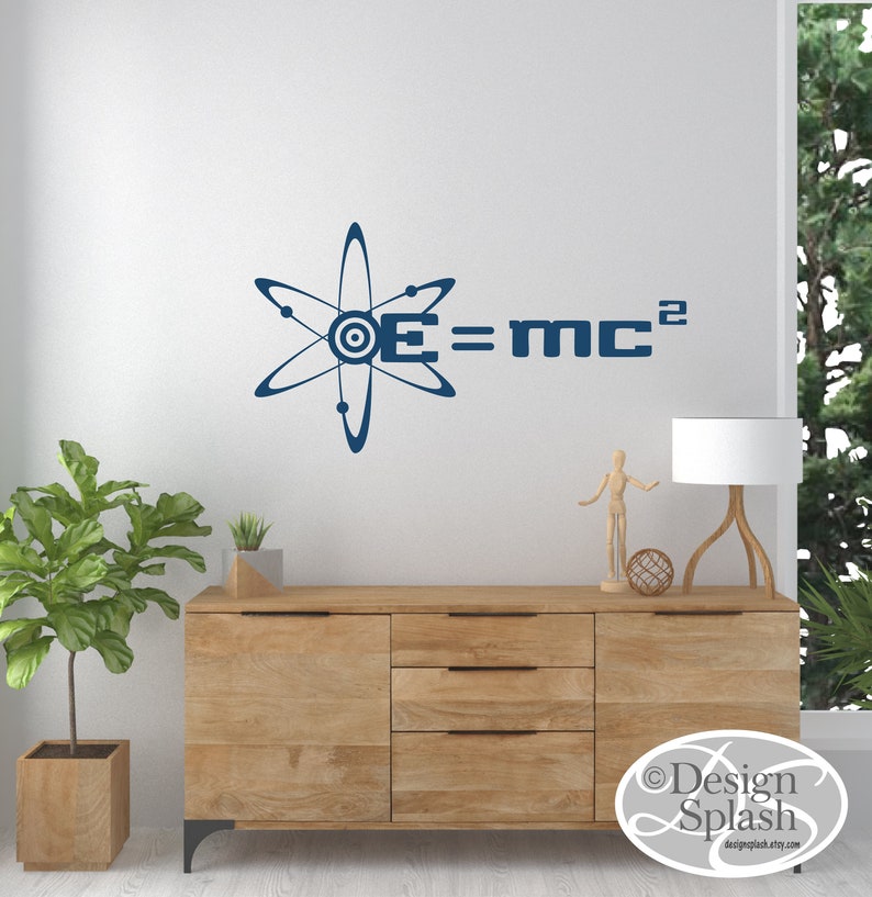 Vinyl Wall Decal ATOMIC Symbol EINSTEINS Formula Theory of | Etsy