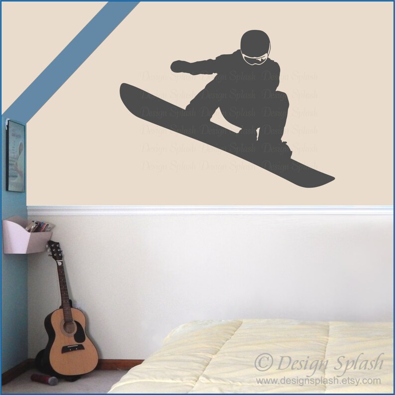 Snowboard Decal Extreme Sports Snowboarder Sticker Kids | Etsy
