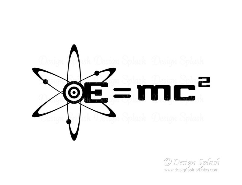 Vinyl Wall Decal ATOMIC Symbol EINSTEINS Formula Theory of | Etsy
