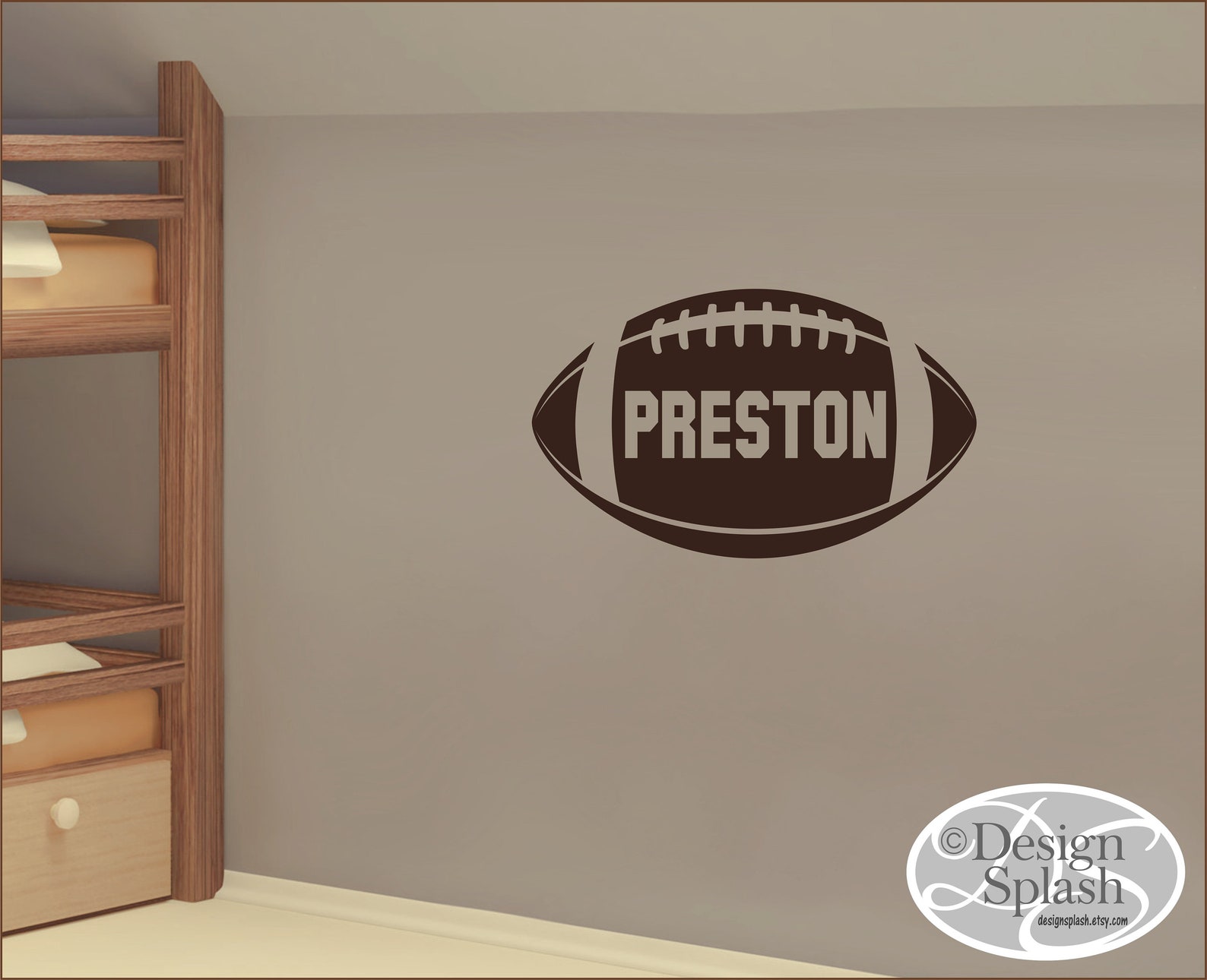 Decal Sports FOOTBALL Personalized With NAME Collegiate - Etsy