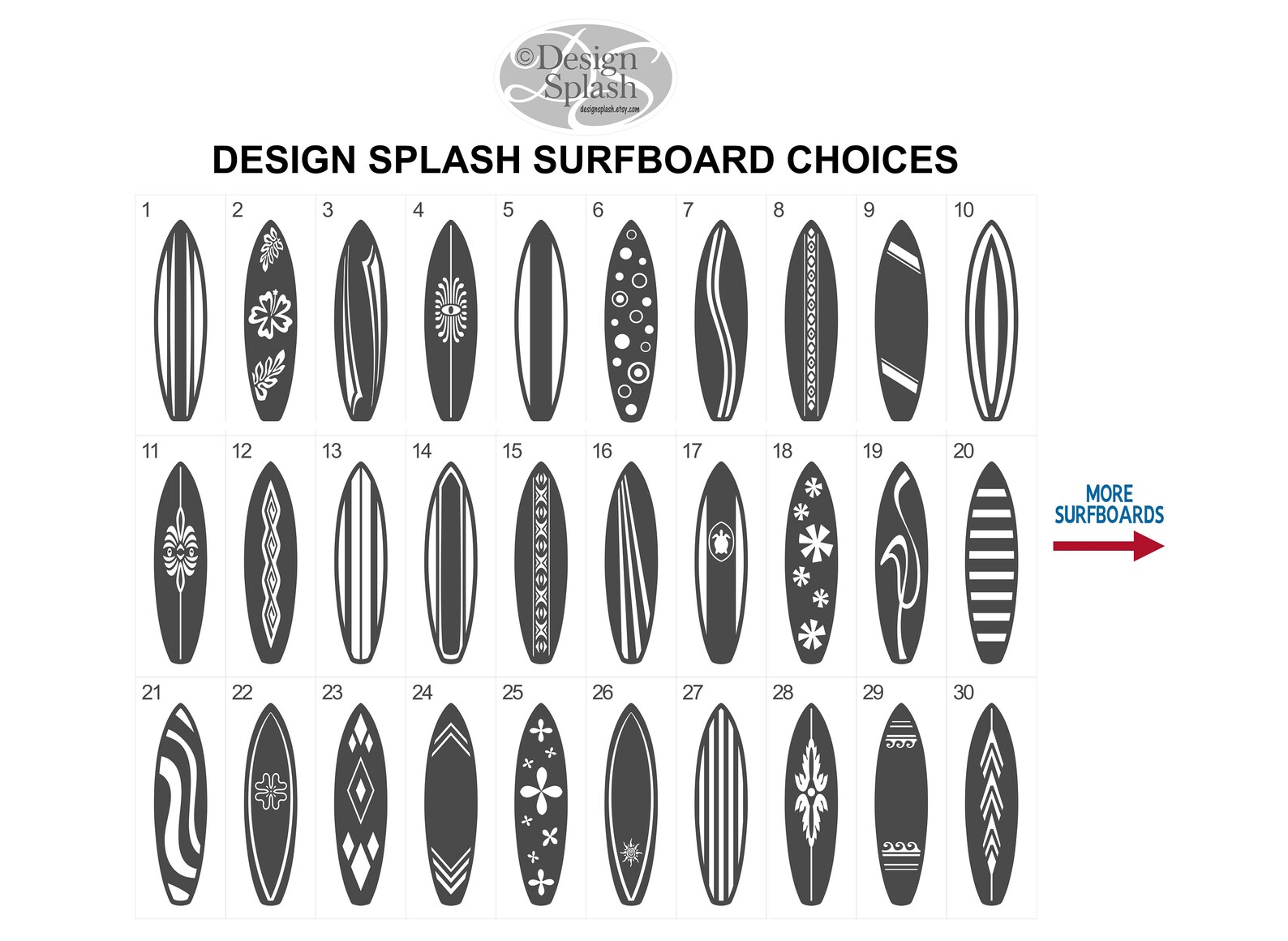 Surfboard Decal, 60 Boards to Choose From, Surfing Sticker, Beach Decor ...
