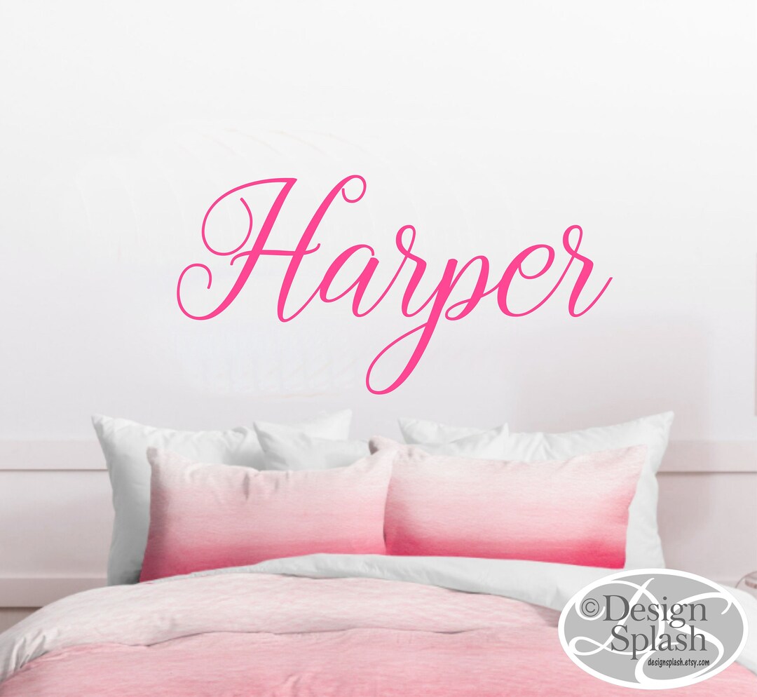 Personalized Custom Girl's Name Wall Decal, Teen Tweens or Nursery Wall ...