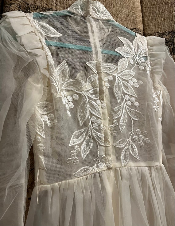 Vintage Sheer Bridal Gown Overdress - Gem