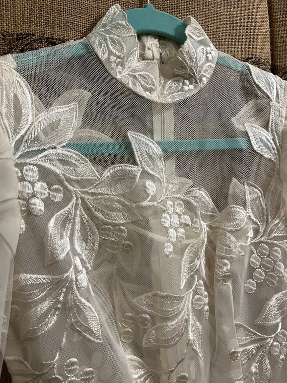 Vintage Sheer Bridal Gown Overdress - Gem