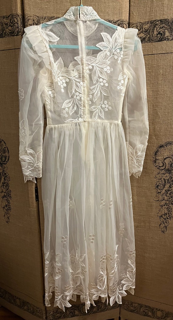 Vintage Sheer Bridal Gown Overdress - Gem