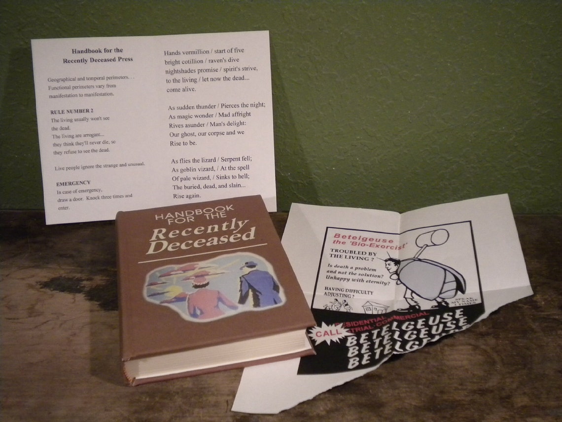 Handbook for the Recently Deceased Book / Handmade Prop - Etsy