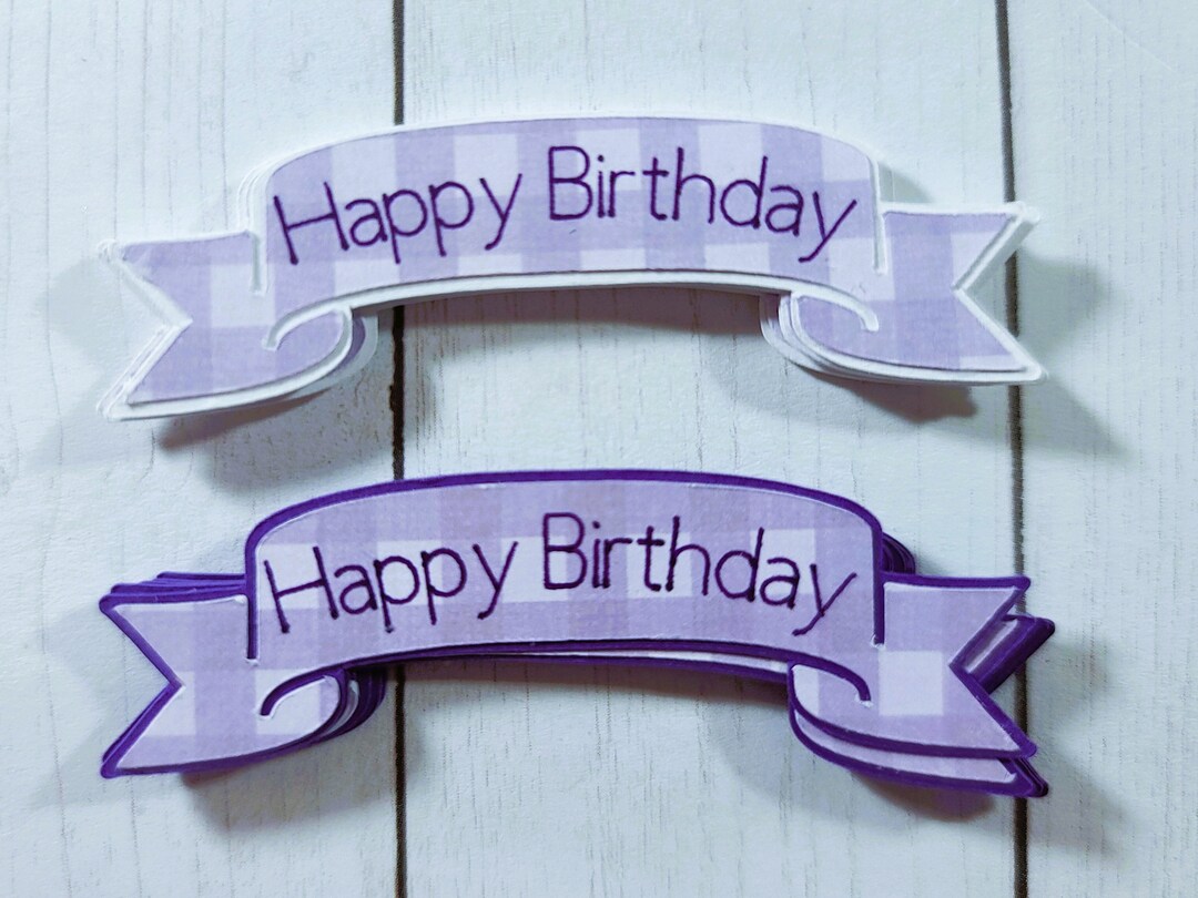 Happy Birthday Banner Die Cut Confetti Card Topper - Etsy