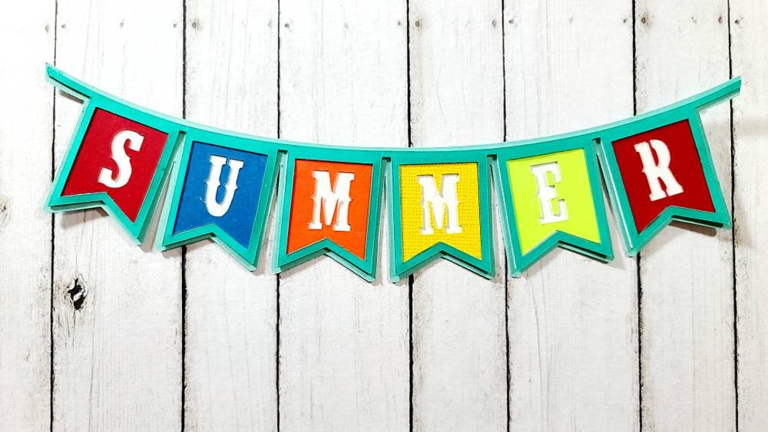 Summer Banner Die Cut, Summer Title, Summer Scrapbook Embellishment - Etsy