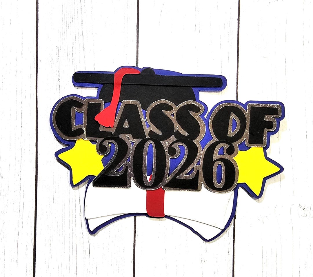 Class of 2026 Scrapbook Embellishments, Graduation Day Title, Card ...