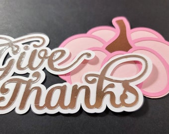Give Thanks Script Die Cuts - Etsy