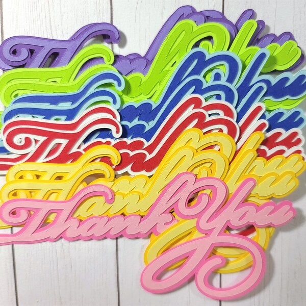 Thank You Die Cut - Etsy