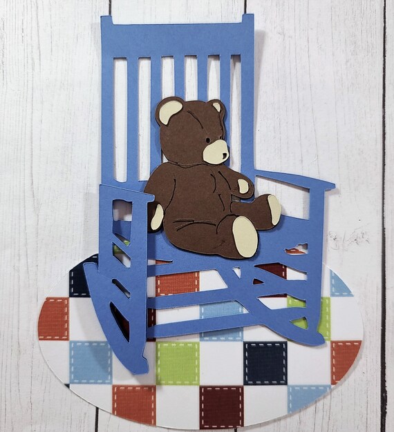 Teddy Bear Rocking Chair Die Cuts Scrapbook Embellishments | Etsy