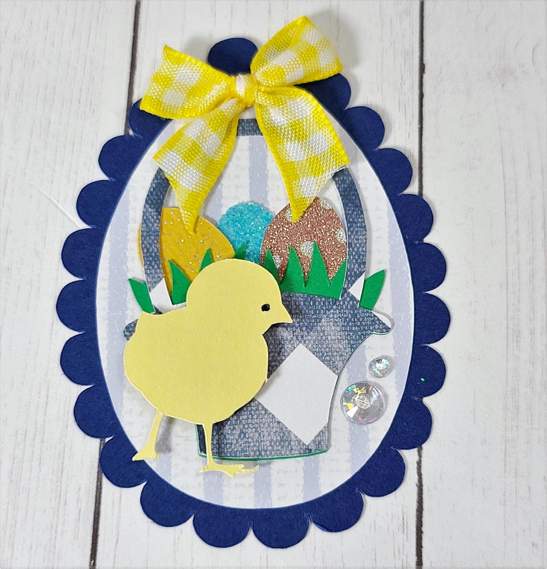 Easter Egg Scrapbook Embellishments Easter Card Topper 3d - Etsy