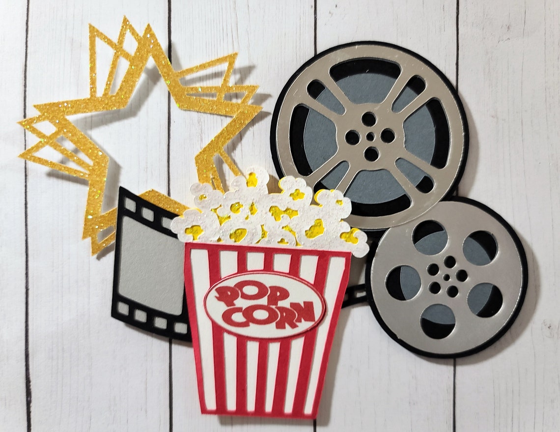 Movie Night Scrapbook Die Cuts Movie Embellishments | Etsy