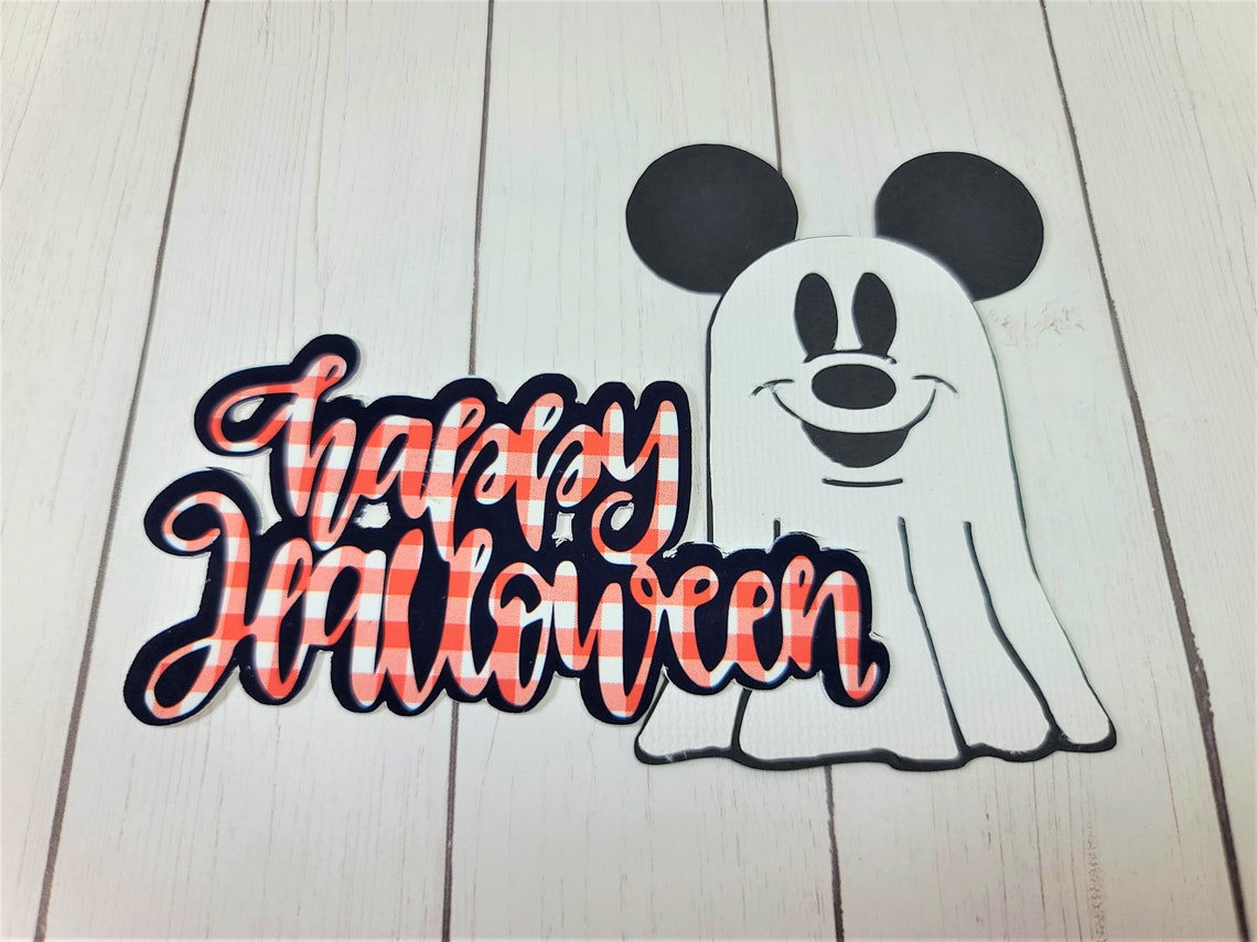Mickey Mouse Halloween Ghost Scrapbook Die Cut Embellishments - Etsy