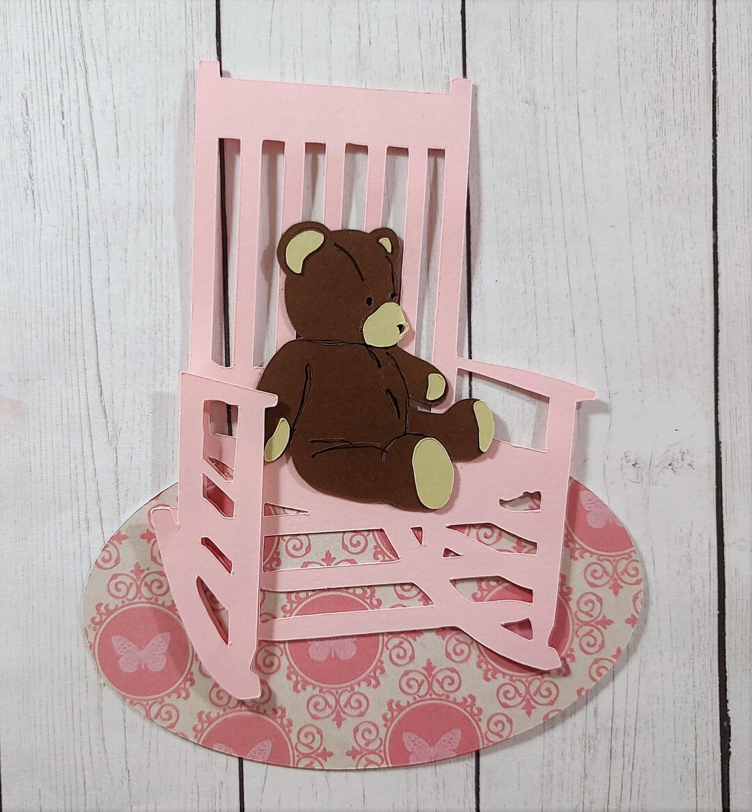 Teddy Bear, Rocking Chair Die Cuts, Scrapbook Embellishments, Baby Die ...