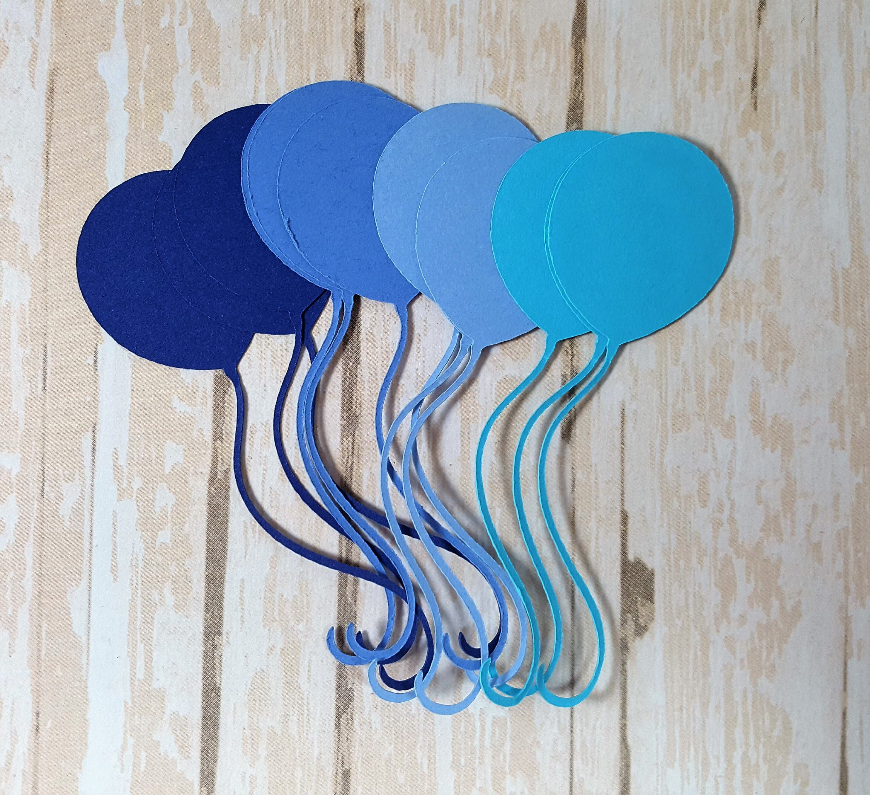 12 balloon die cuts Birthday Balloons Balloon Embellishment | Etsy