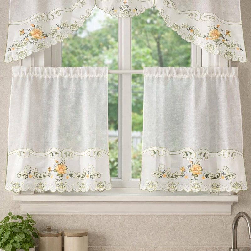 Cafe Curtain 3 Piece Set - Etsy
