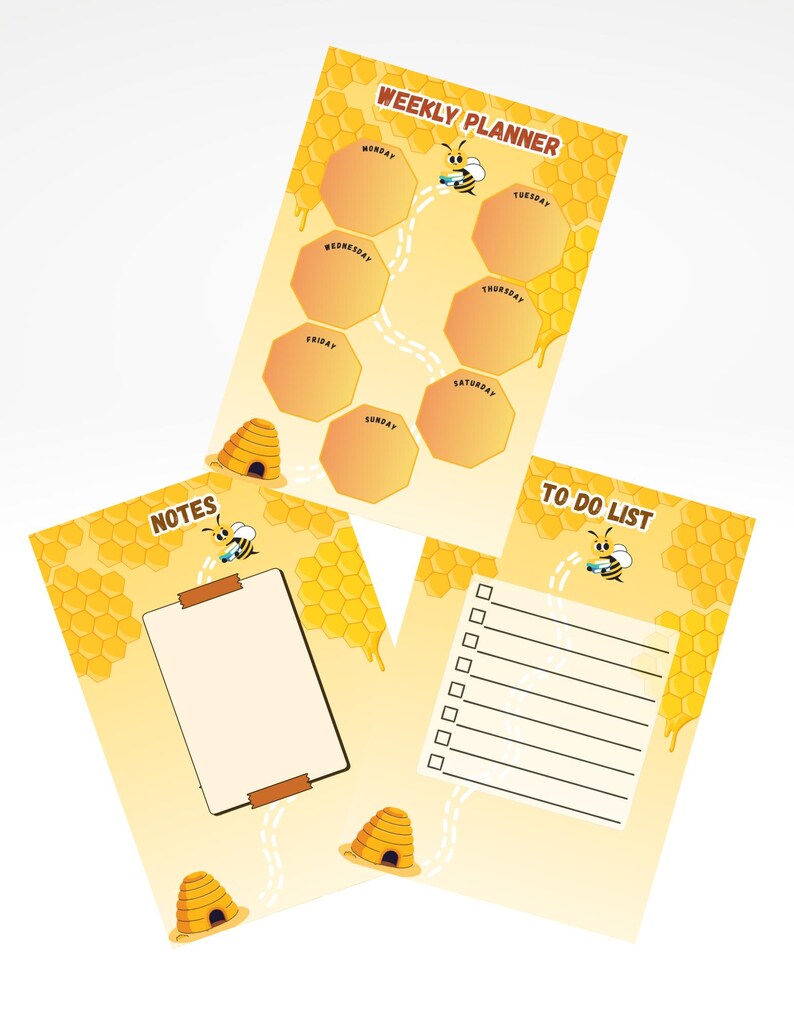 Kids Daily Routine Planner Bee Theme | Child Productivity Printable ...