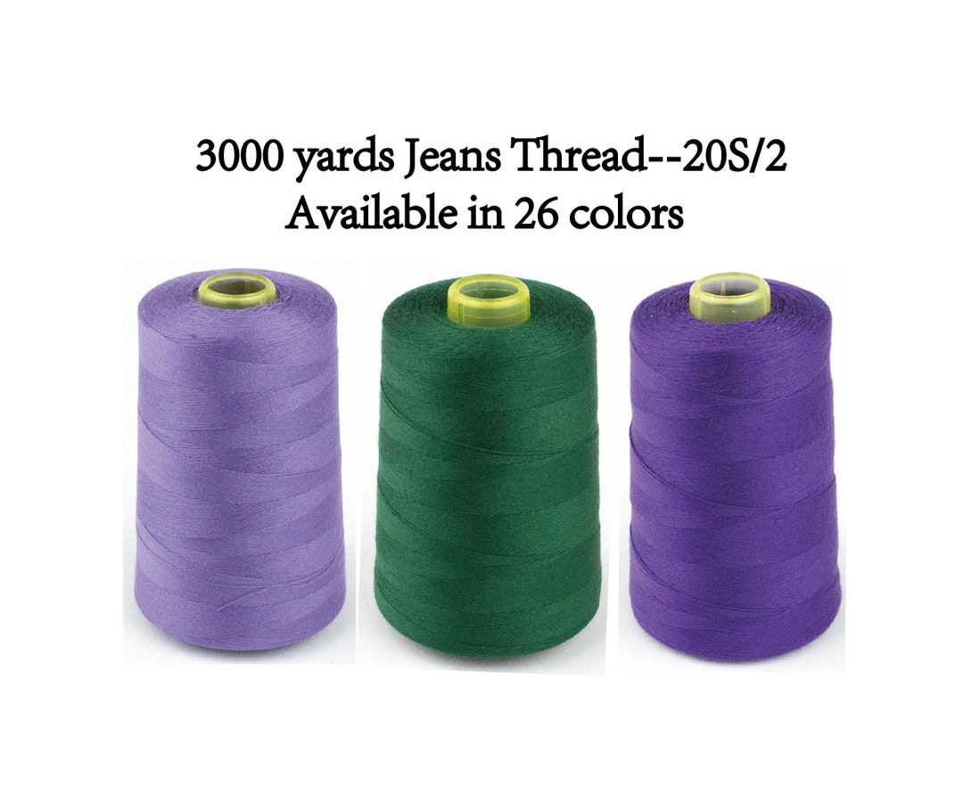 3000 Yards Jean Thread,heavy Duty Thread,top Stitch Thread,denim Thread ...