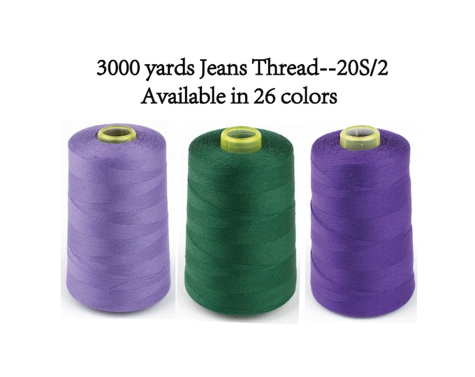 3000 Yards Jean Thread,heavy Duty Thread,top Stitch Thread,denim Thread ...