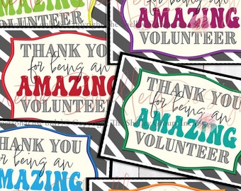 Volunteer Appreciation Tags Printable / Printable (Download Now) - Etsy