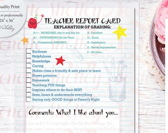 INSTANT DOWNLOAD Printable Homeschool Report Card Blue - Etsy