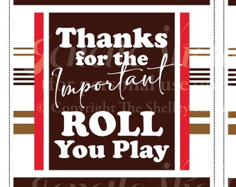 Thanks for Your Roll You Play Tag - Etsy