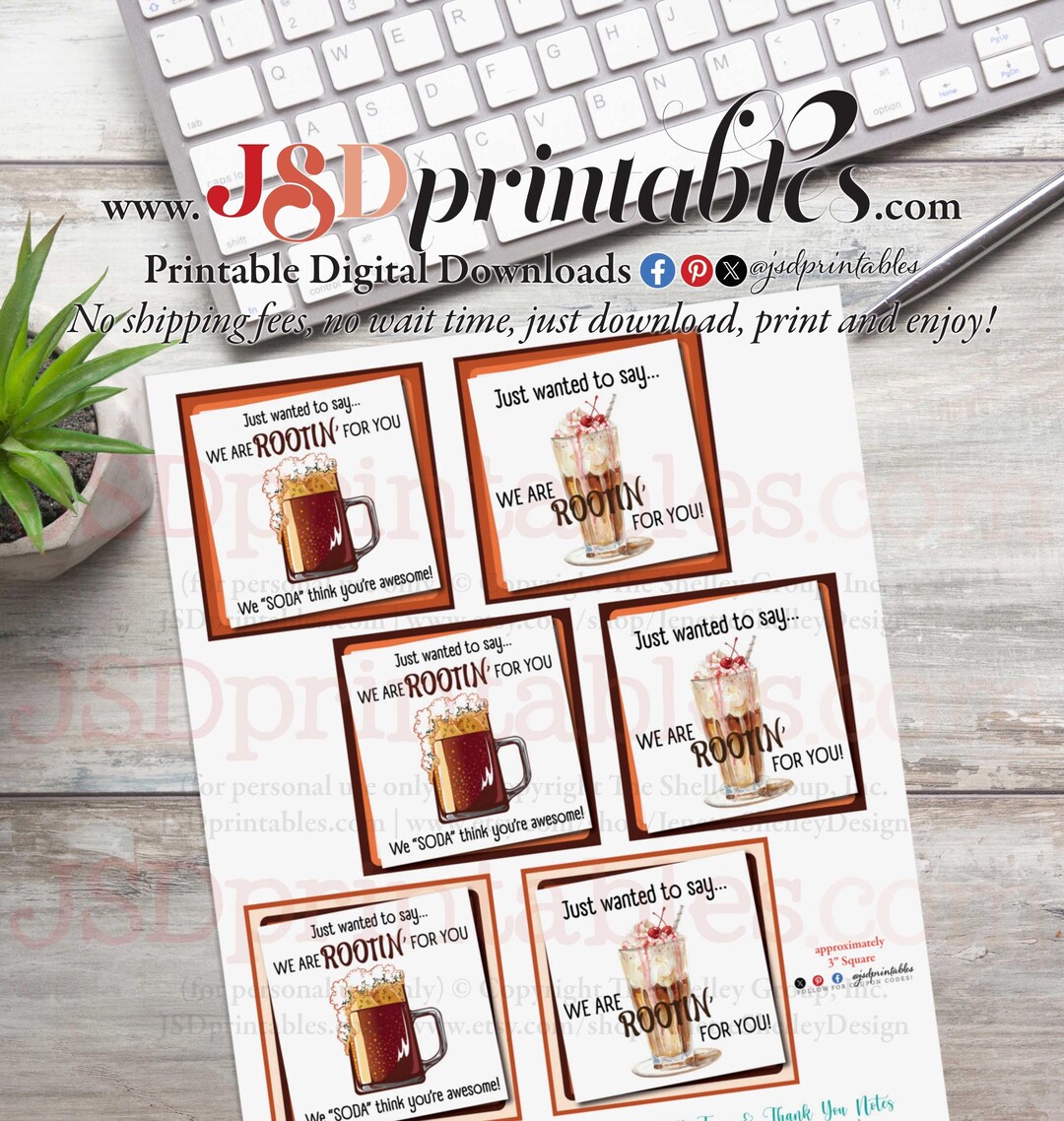 Soda Gift Tags Root Beer Gift Tags Rooting Soda Tag Printable Soda Gift ...
