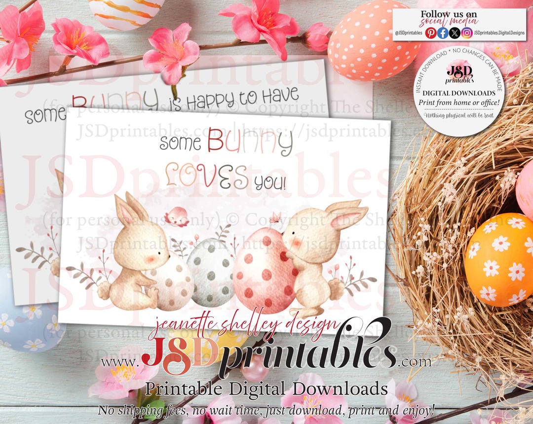 Some Bunny Easter Gift Tags for Easter Theme Lunch Notes for Kids Bunny ...