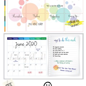 Peek at the Week Set weekly/daily Calendar or - Etsy