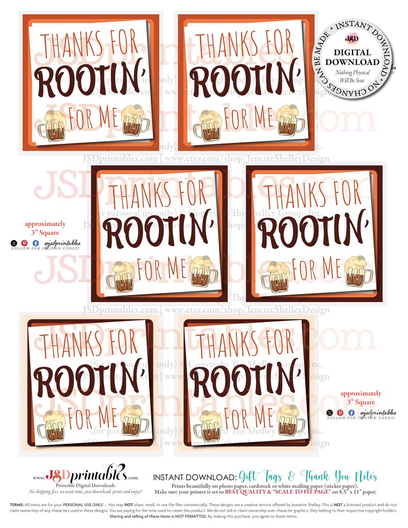 Root Beer Gift Tags for Soda Tags for Office Gifts for Soda, Root Beer ...