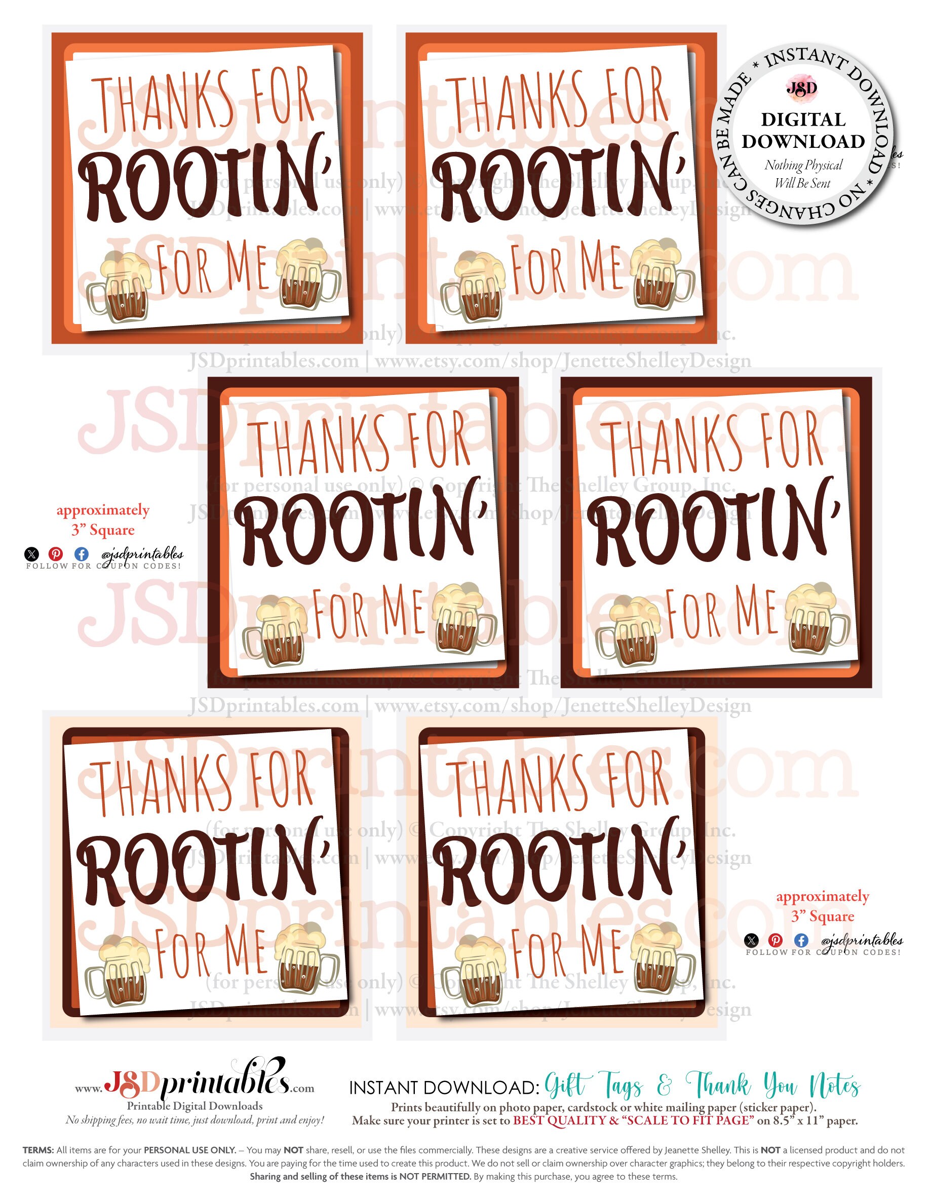 Root Beer Gift Tags for Soda Tags for Office Gifts for Soda, Root Beer ...