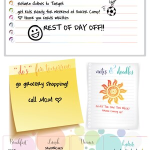 Peek at the Week Set weekly/daily Calendar or - Etsy