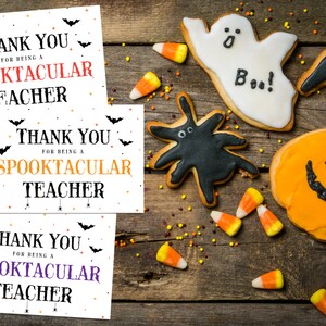 Spooktacular Teacher halloween Gift Tagsfall-instant - Etsy
