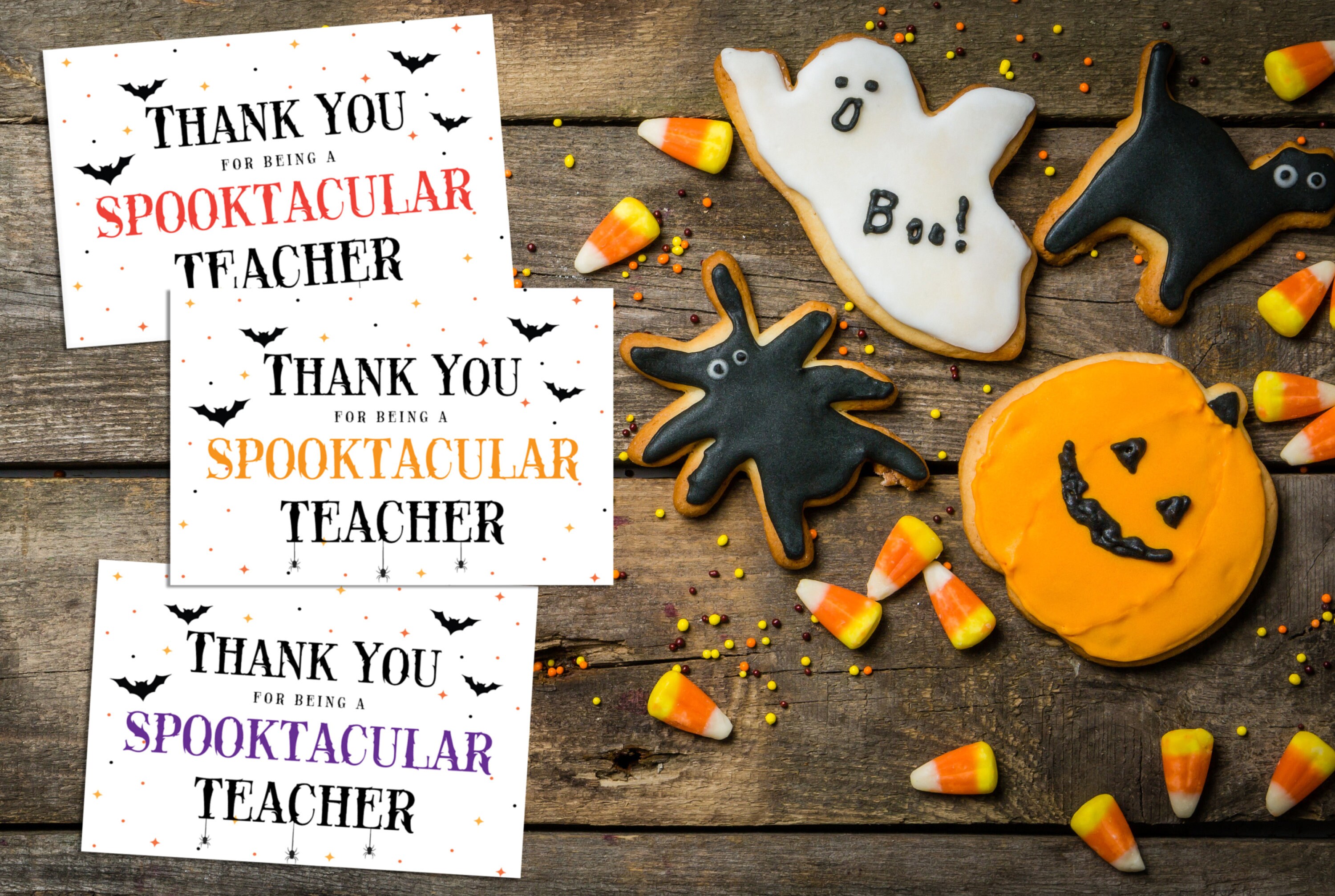 Spooktacular Teacher halloween Gift Tagsfall-instant - Etsy