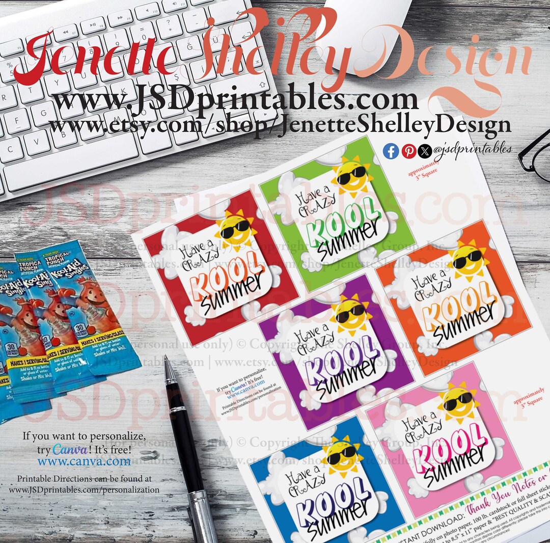 Kool Summer Gift Tags for Summer Classroom Tags for Students Summer Tag ...