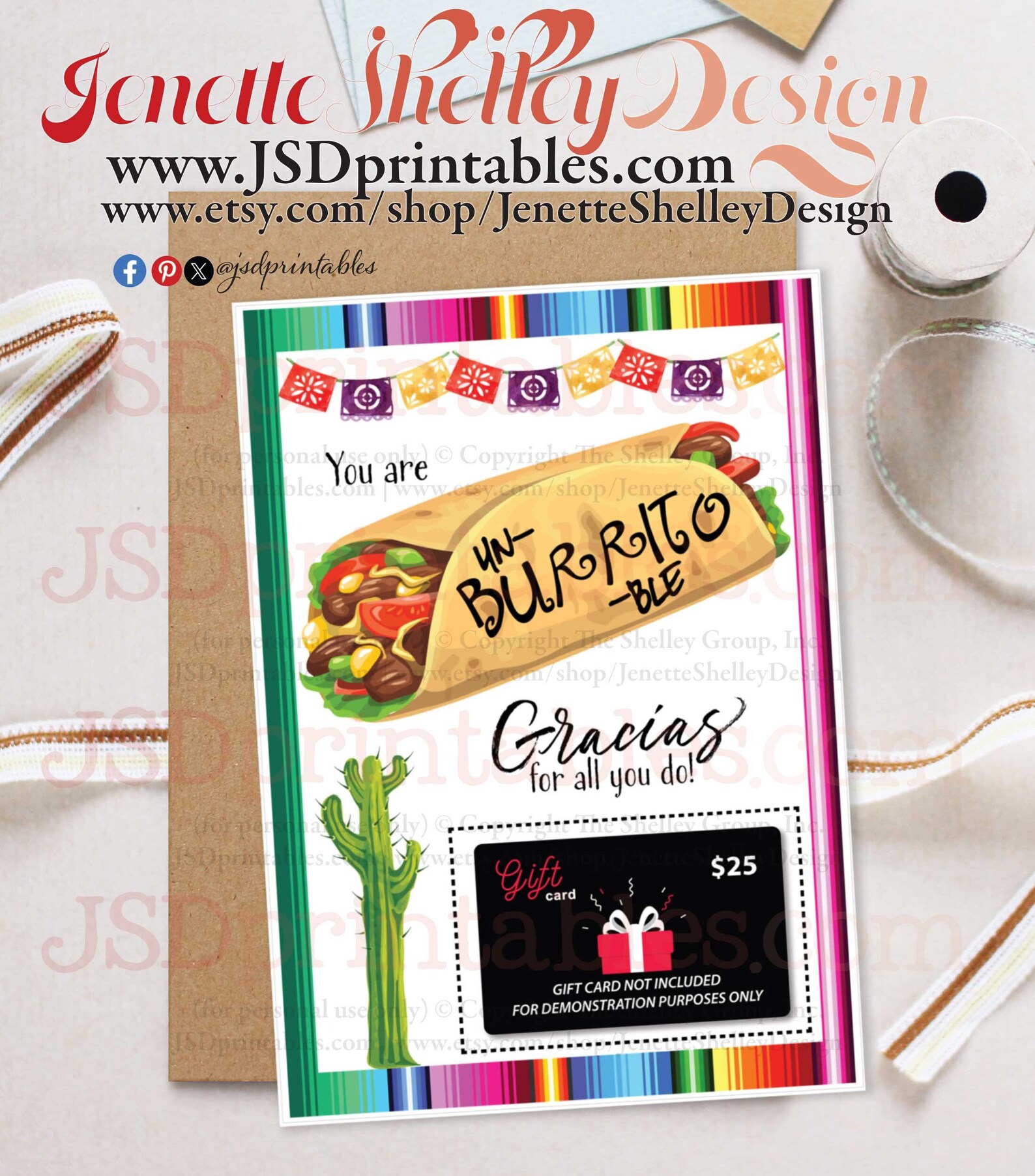 Burrito Gift Card Holder for Boss Gift for Burrito Mexican Food Gift ...