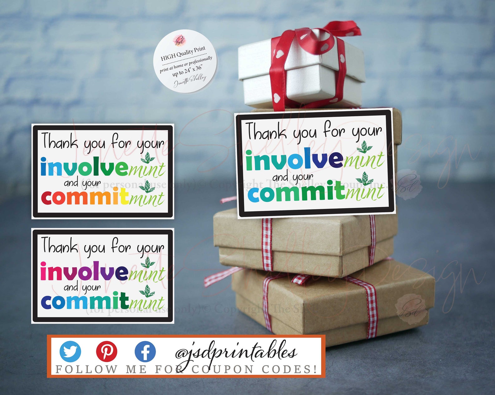 Thank You for Your Involvemint & Commitmint mint Theme - Etsy