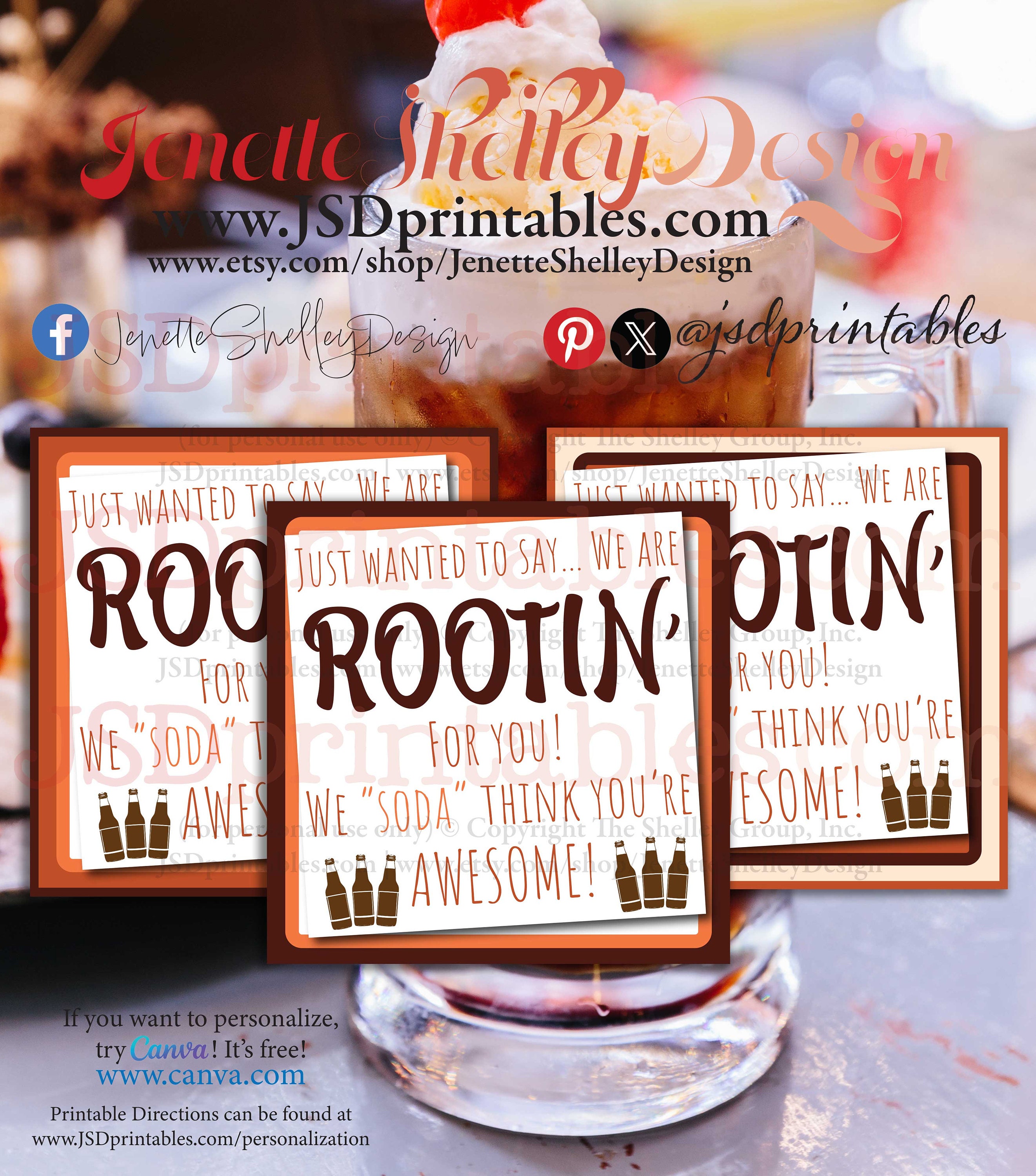 Soda Gift Tags Root Beer Gift Tags Rooting Soda Tag Printable Soda Gift ...