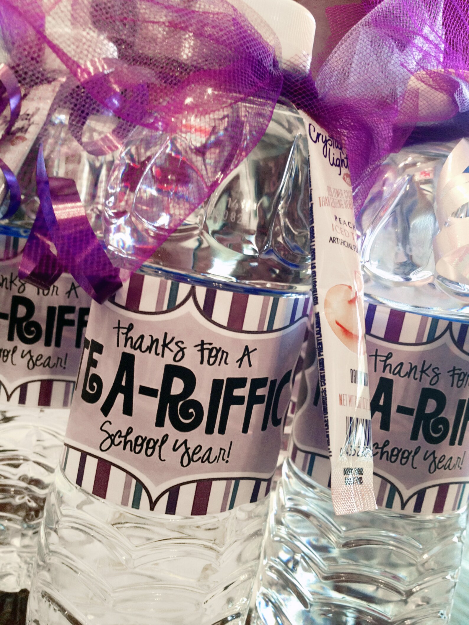 Thanks for a TEA-RIFFIC School Year water Bottle Wraps - Etsy