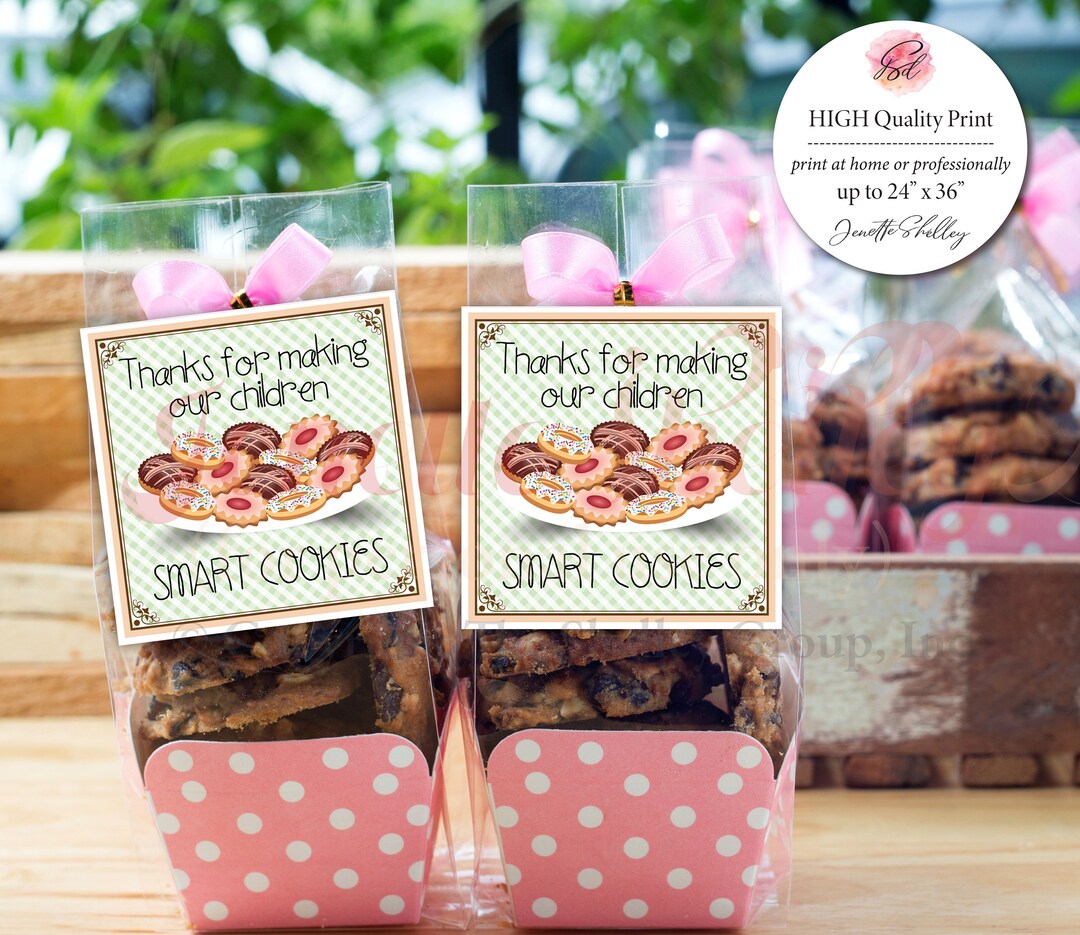 Smart Cookies Gift Tags Classroom Printable Gift Tags Teacher - Etsy