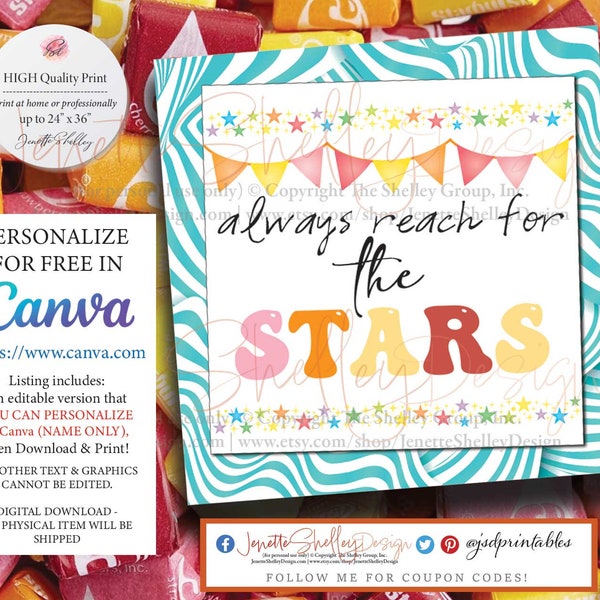 Starburst Labels - Etsy