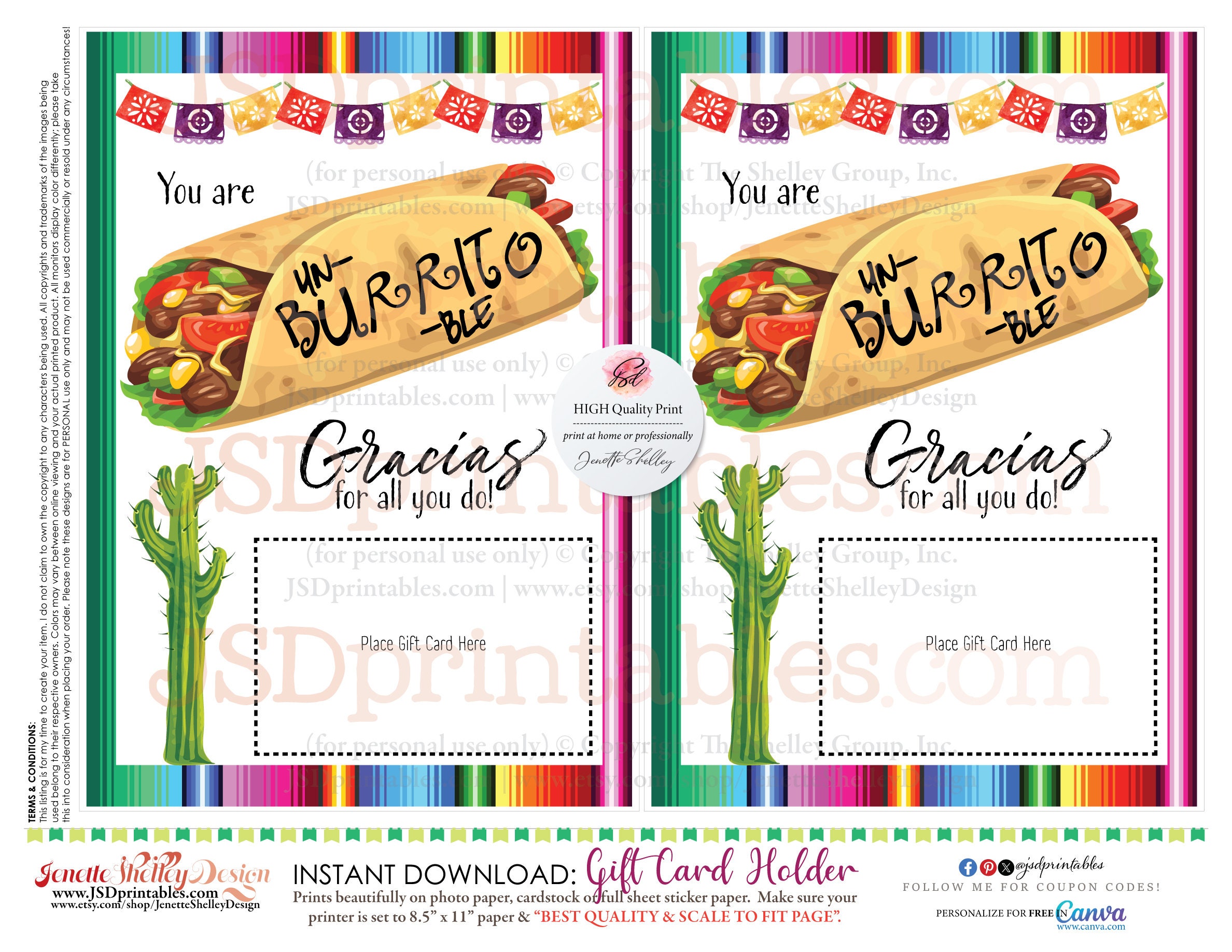 Burrito Gift Card Holder for Boss Gift for Burrito Mexican Food Gift ...