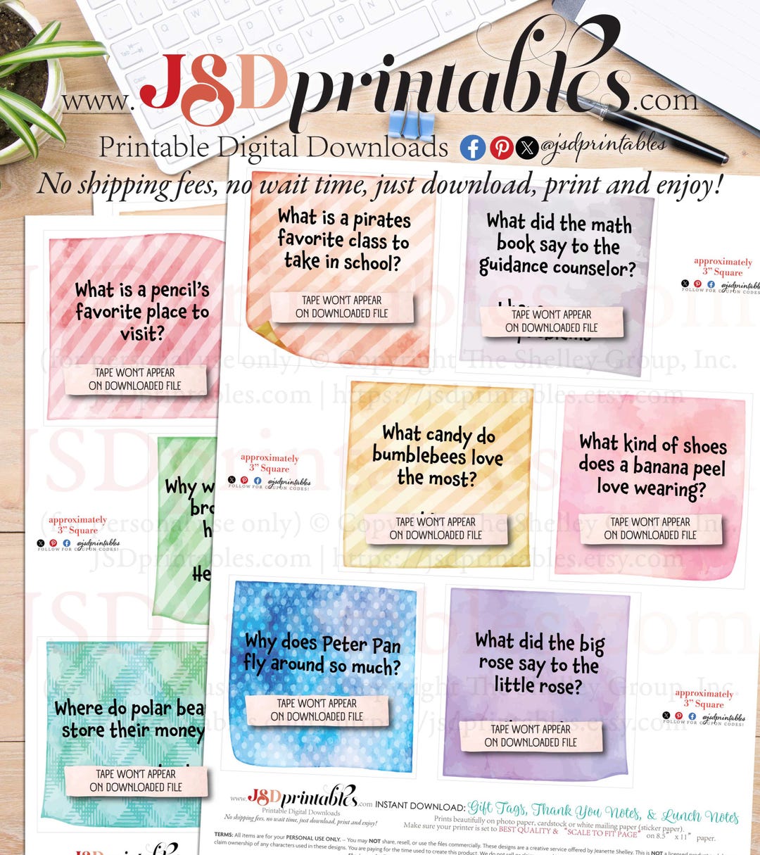 30 Joke Cards for Lunch Notes for Kids Classroom Jokes for Home Joke ...