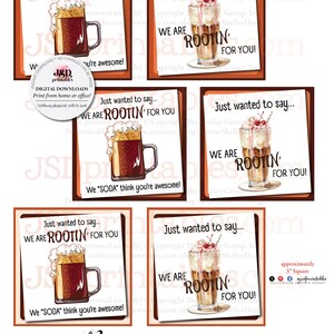 Soda Gift Tags Root Beer Gift Tags Rooting Soda Tag Printable Soda Gift ...