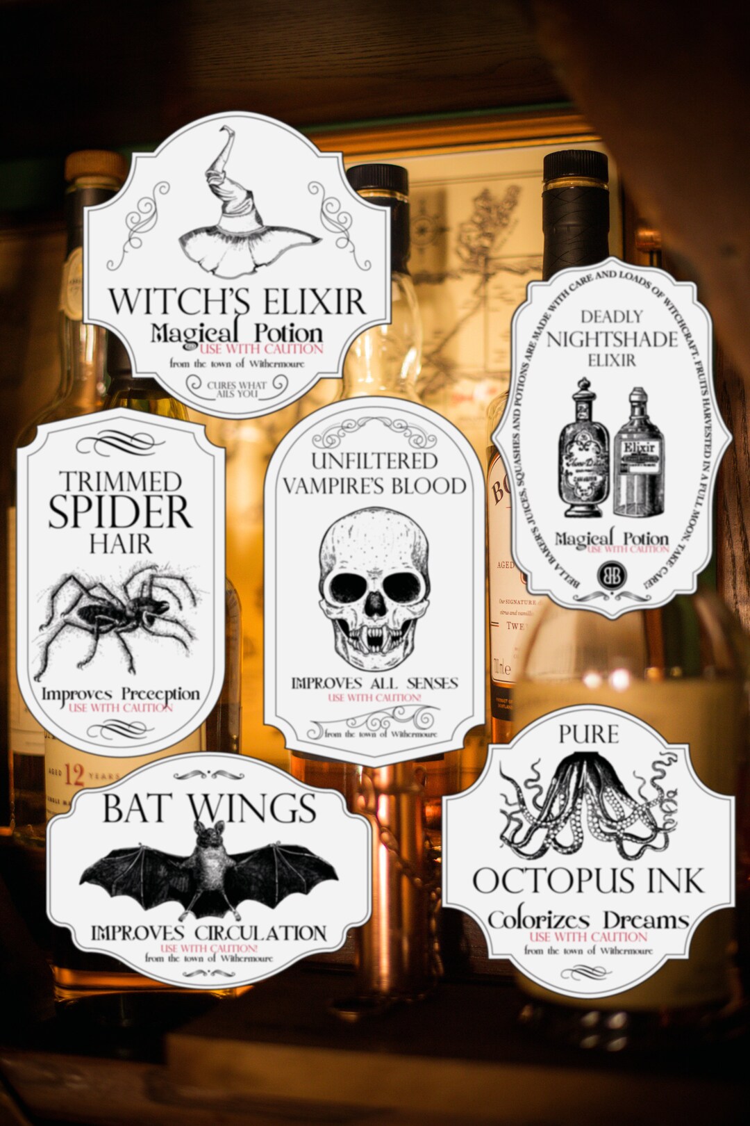 Halloween Potion Label Apothecary Labels labels or Gift - Etsy