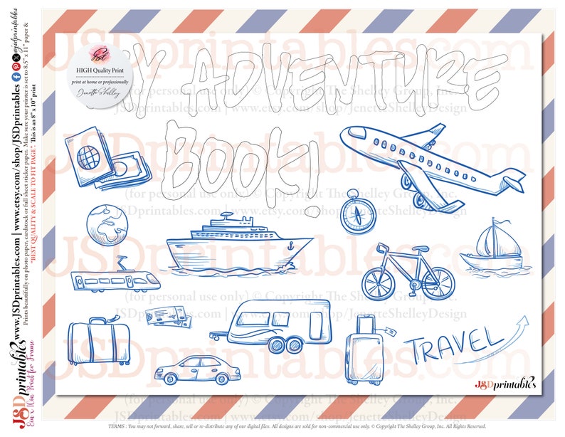 My Adventure Travel Coloring Book for Kids Vacation Busy Book ...