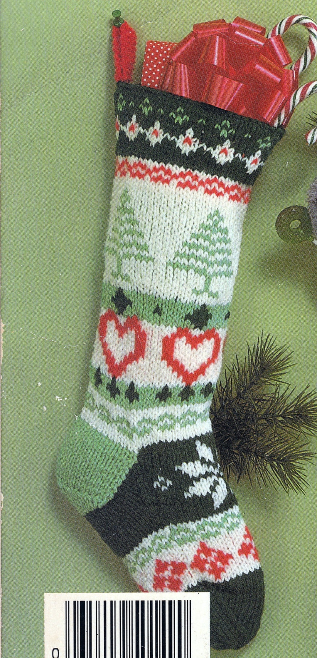 PATTERN Knit Christmas Fair Isle Stocking Vintage PDF PATTERN - Etsy